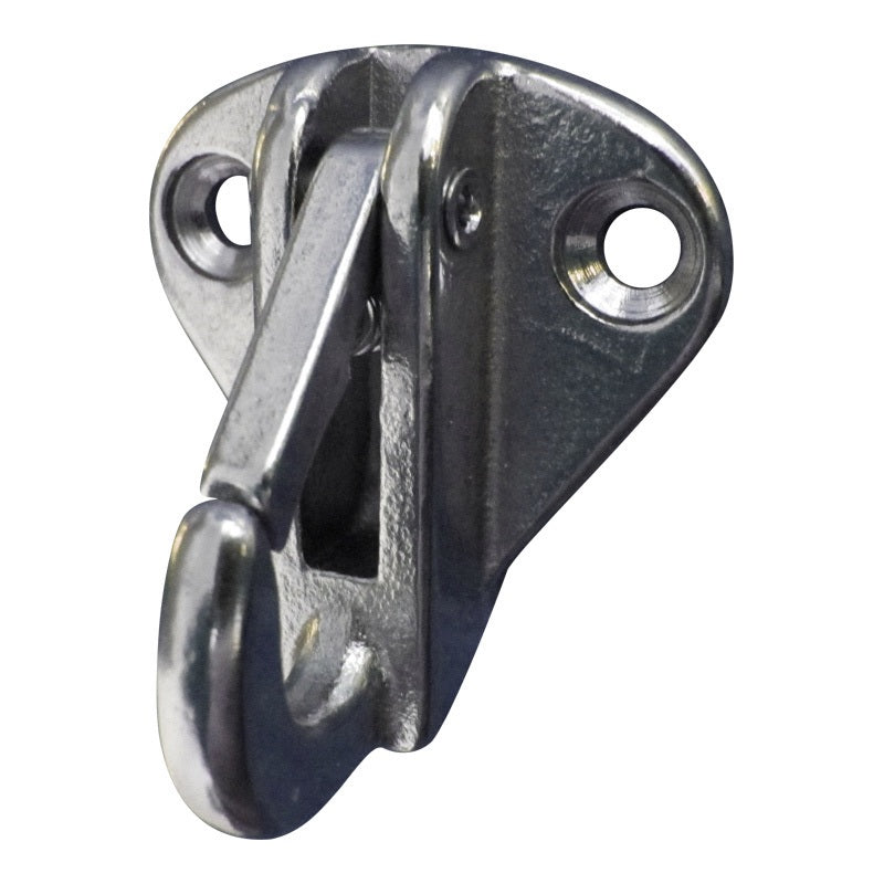 A4 Stainless Steel Plate Hook with a Spring Catch, fits up to 8mm Diam ...